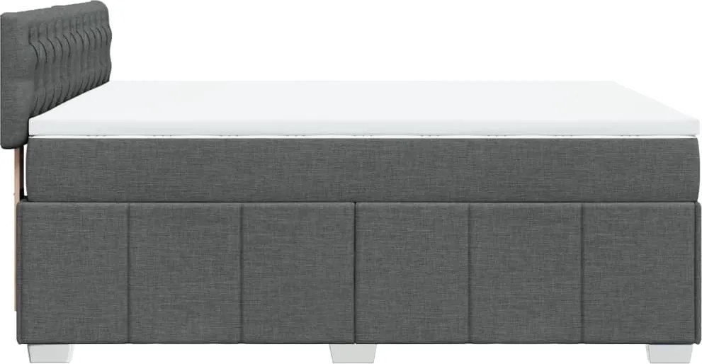 Box spring postel s matrací tmavě šedý 140 x 190 cm textil 3289371