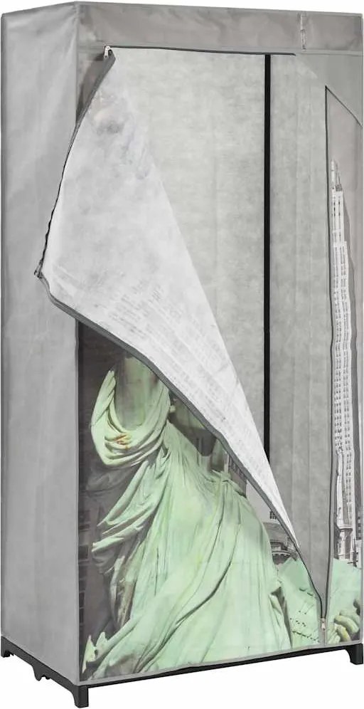 Šatní skříň New York 75 x 45 x 160 cm textil 282461