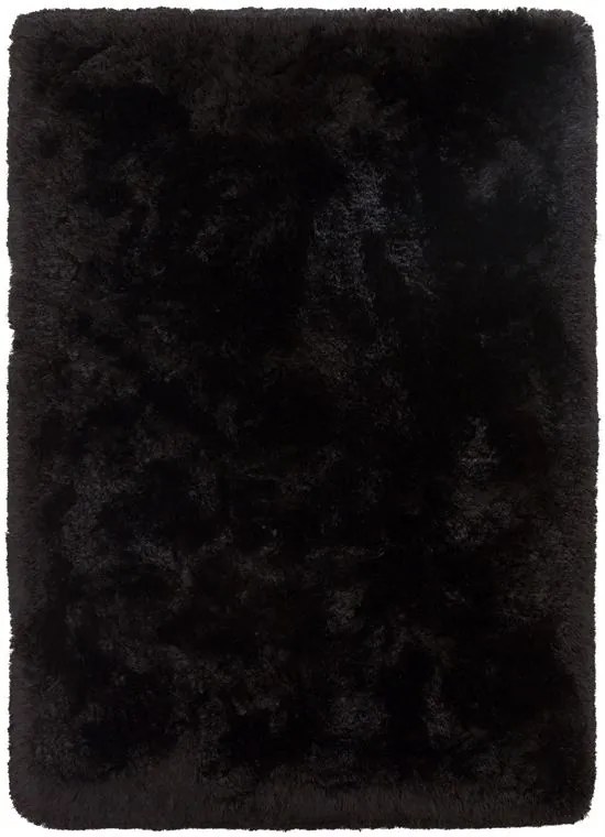 Kusový koberec jednobarevný Shaggy  Plush černý Rozměr: 200x300 cm