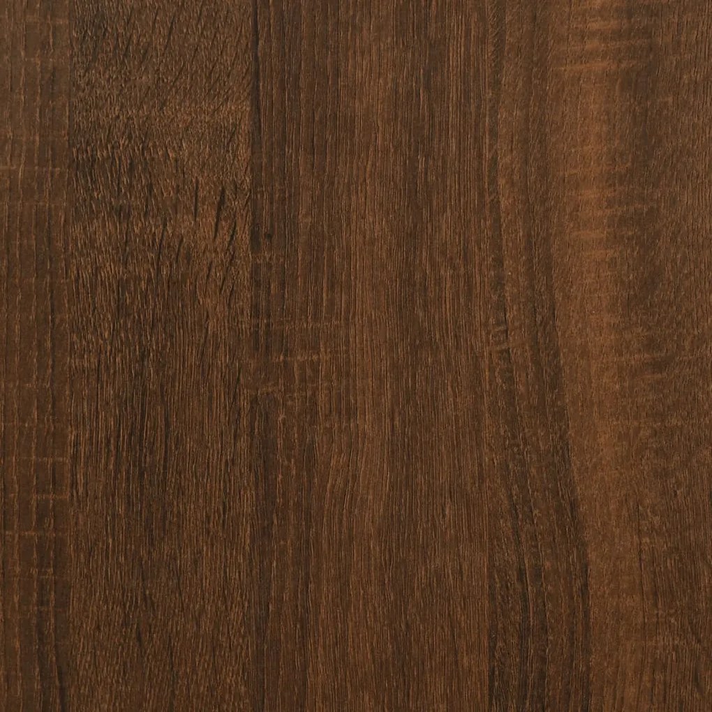 Konzolový stolek hnědý dub 160 x 32 x 95 cm kompozitní dřevo