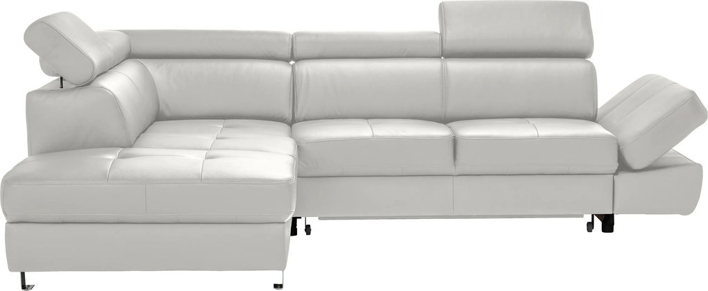 XXXLutz ROHOVÁ SEDAČKA, textil, kůže, světle šedá Celina Home - Sedací soupravy - 000501001825