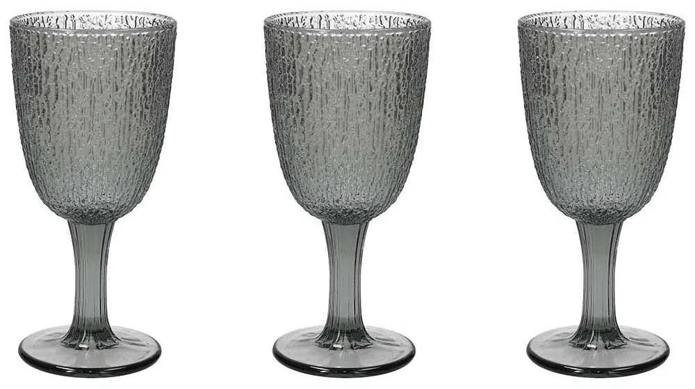 Totti Vellori Set designových sklenic Belleri 6 kusů, šedá,  250 ml