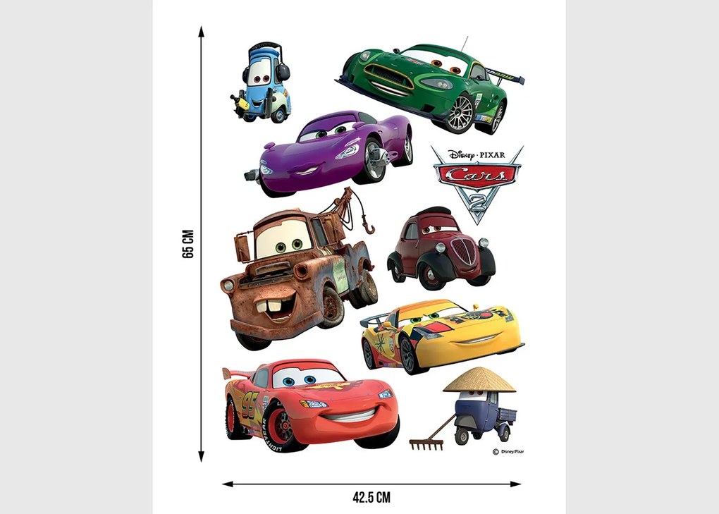 Dětská samolepka na zeď Auta – Všichni Kamarádi, Disney | 42.5 x 65 cm | DDK 1752