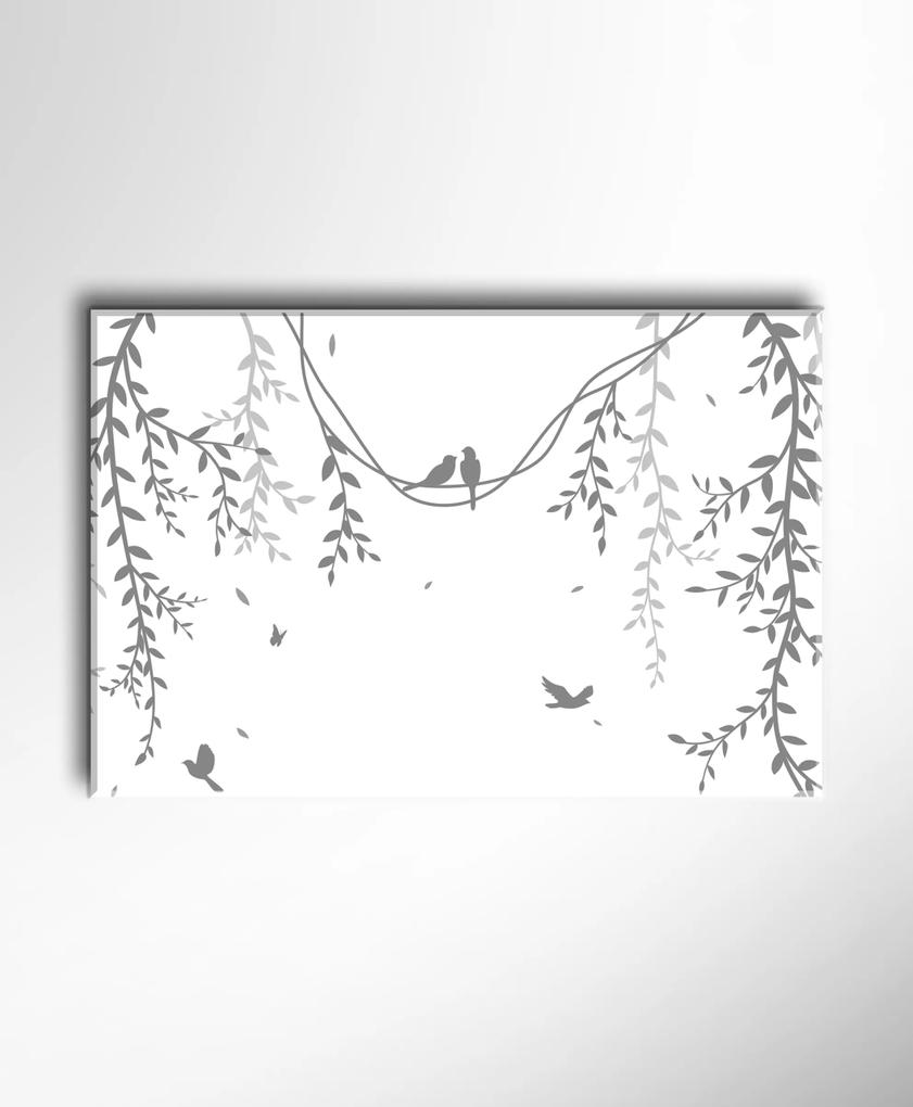 Malvis ® Minimalistický obraz ptáčci ROZMĚR (šířka x výška): jednodílný obdélník 100x45 cm