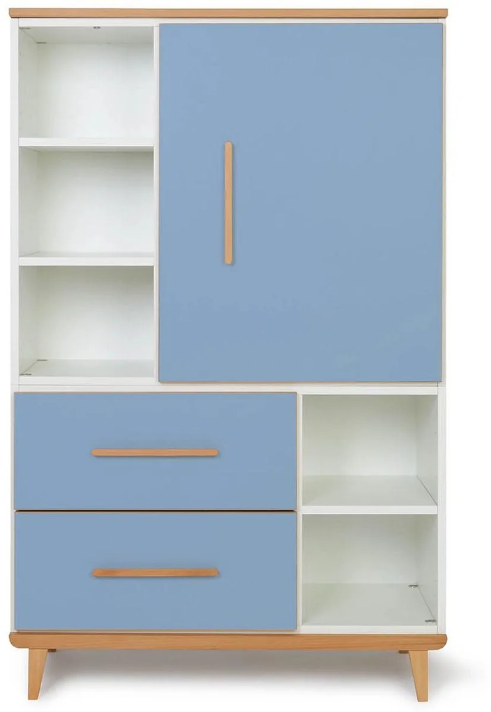 De Breuyn Dětská šatní skříň DeBreuyn Nado 147 cm | modrá