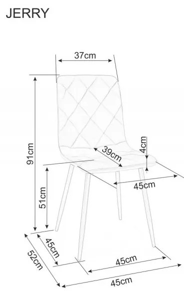 Jídelní židle JERRY VELVET Signal