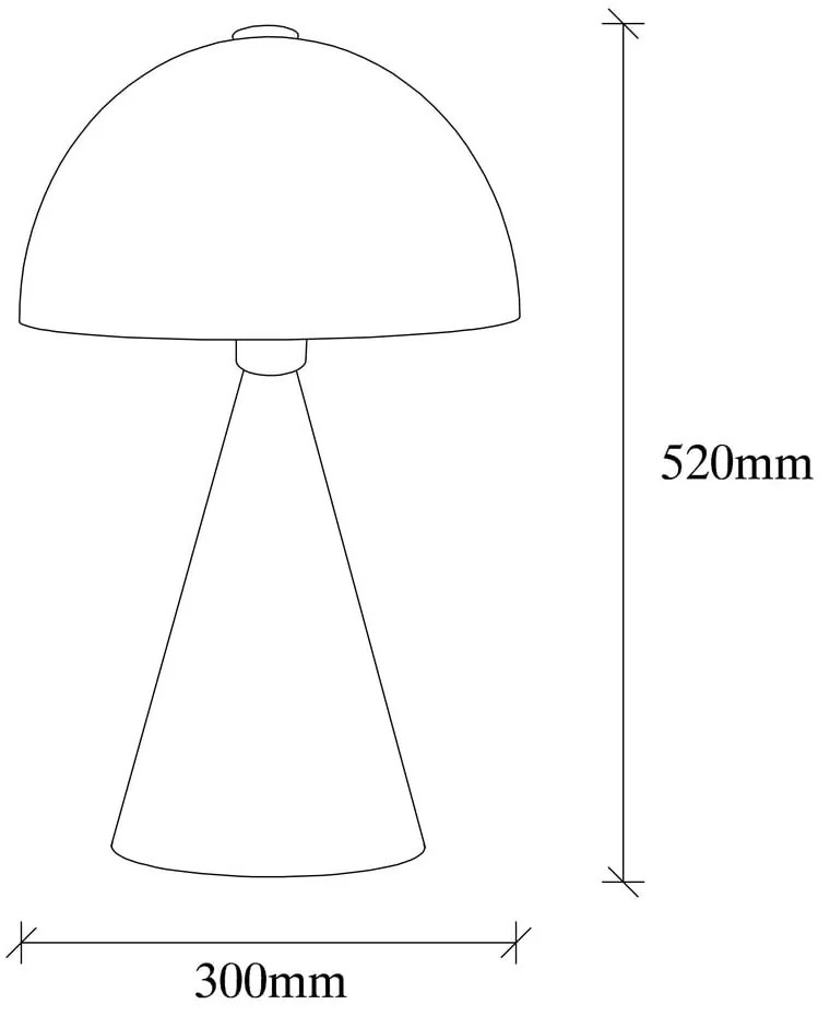 Černá stolní lampa s kovovým stínidlem (výška 52 cm) Dodo – Opviq lights