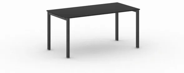 Stůl Square s černou podnoží 1600 x 800 x 750 mm, grafit