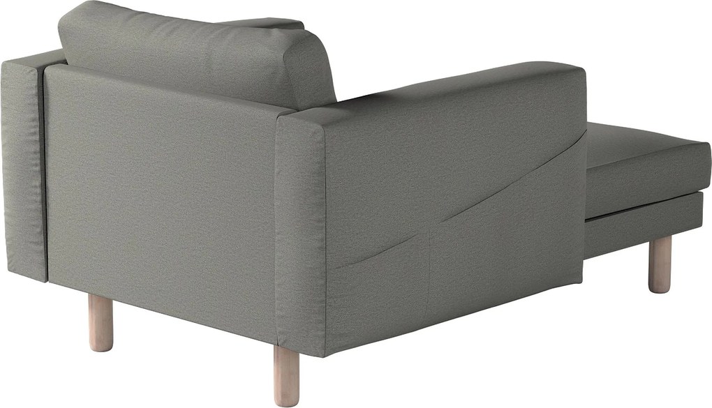 Potah na IKEA Norsborg šezlong s loketními opěrkami barva šedá látka pletený vzor