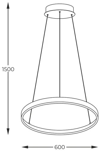 Zuma Line 2023201-BK60 - LED Lustr na lanku BRENO LED/28W/230V 3000/4000/6000K