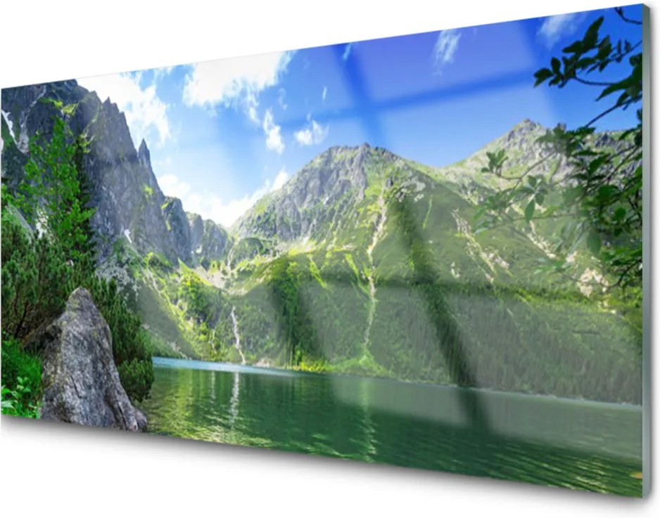 Plexisklo obraz Hora Jezero Příroda