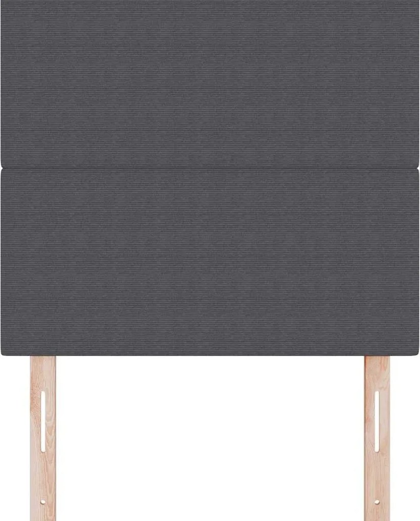 Čelo postele Tmavě šedá 80 cm Žebrovaná látka 3337713
