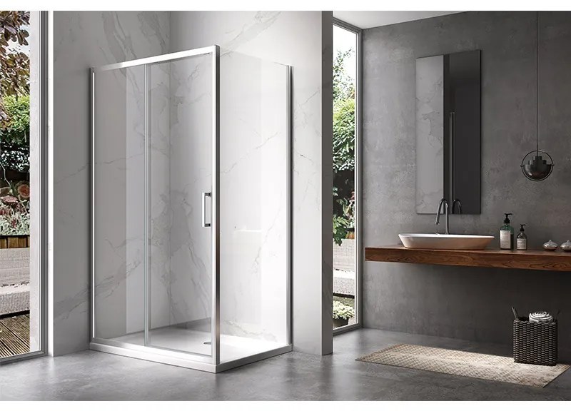 BPS-koupelny Obdélníkový sprchový kout HYD-OK103 120x80 chrom/transparent