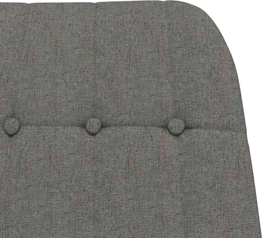 Houpací křeslo světle šedé textil 341253