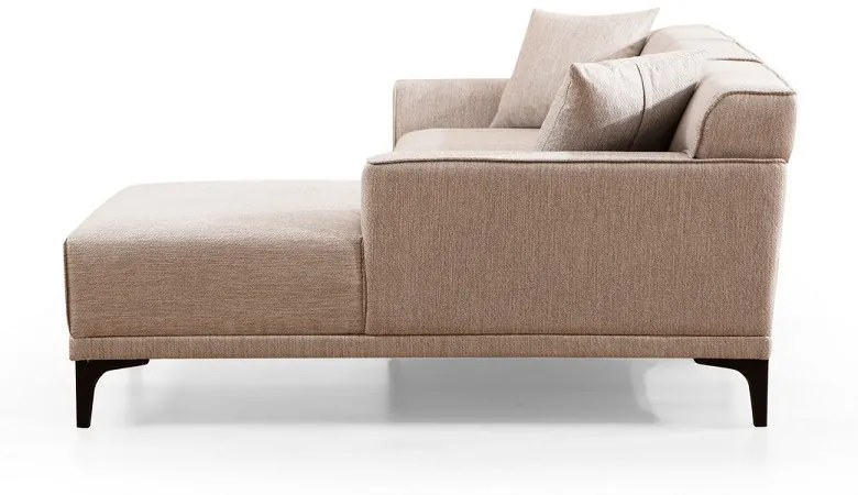 Designová rohová sedačka Dellyn 250 cm bílá - pravá