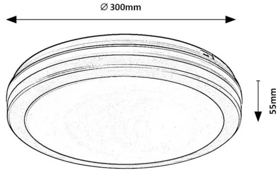Rabalux 77035 - LED Koupelnové stropní svítidlo INDRE LED/28W/230V IP54 černá