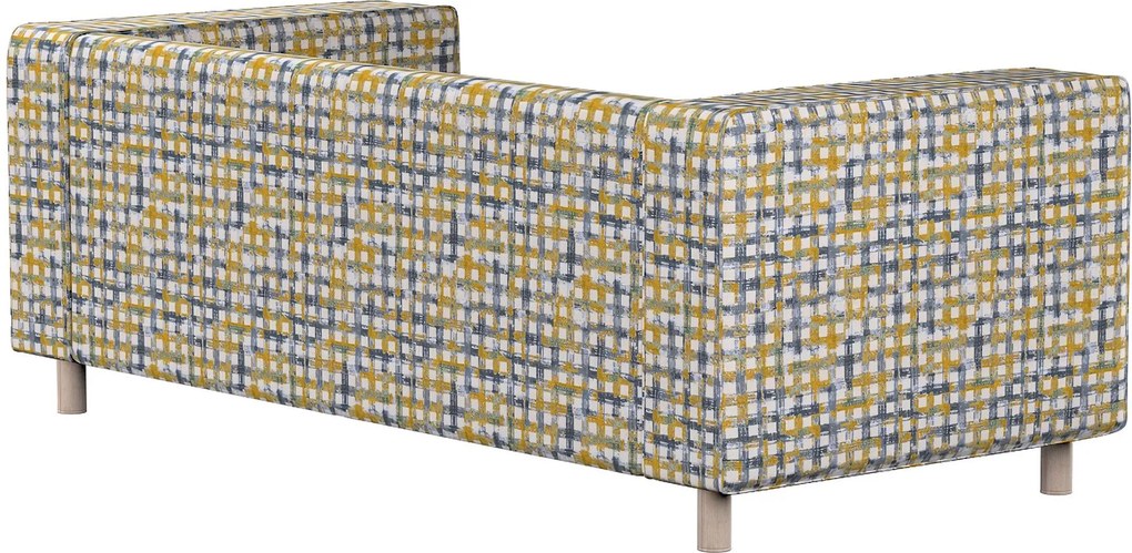 Potah na pohovku IKEA Klippan 2-místná barva modrá látka pletený vzor, vzorované