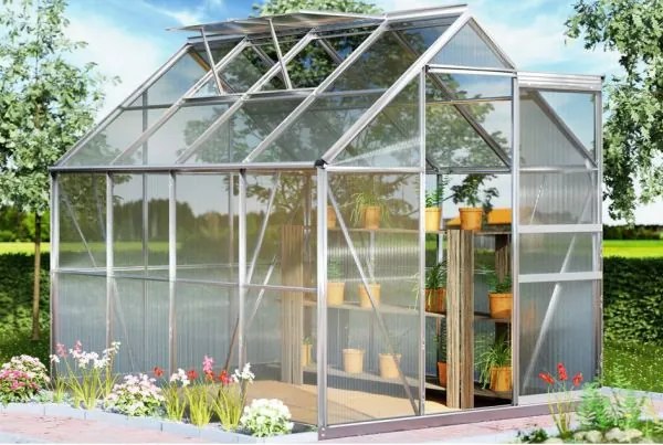 Zahradní skleník L - 250 x 190 x 195cm + základna