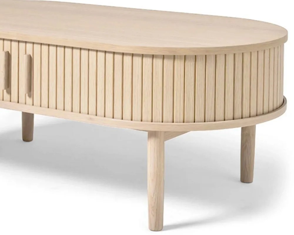Designový konferenční stolek Palomino 120 cm bílý dub
