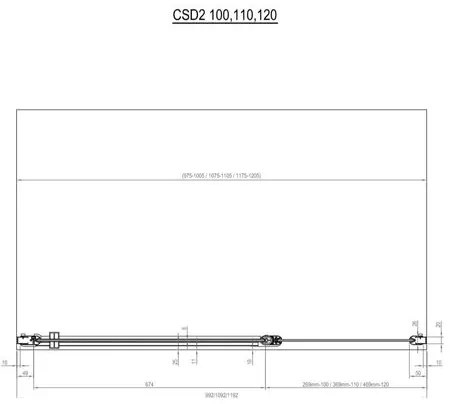 Ravak Chrome Sprchové dveře 100 Transparent bílá 0QVAC100Z1 CSD2-100