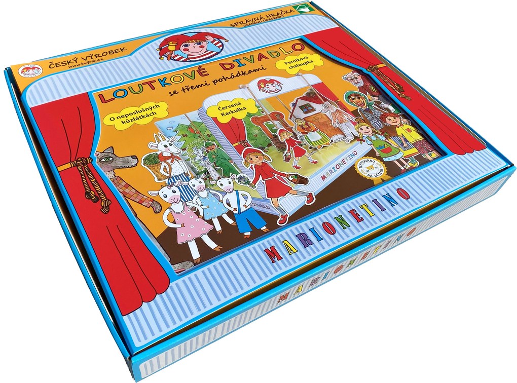 MARIONETINO – Loutkové divadlo Trojpohádka: Karkulka (18 loutek, 3 pohádky)