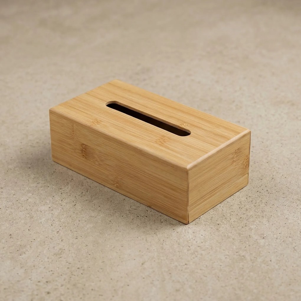Bambusový box na kapesníky SOVO, 25 x 13 cm