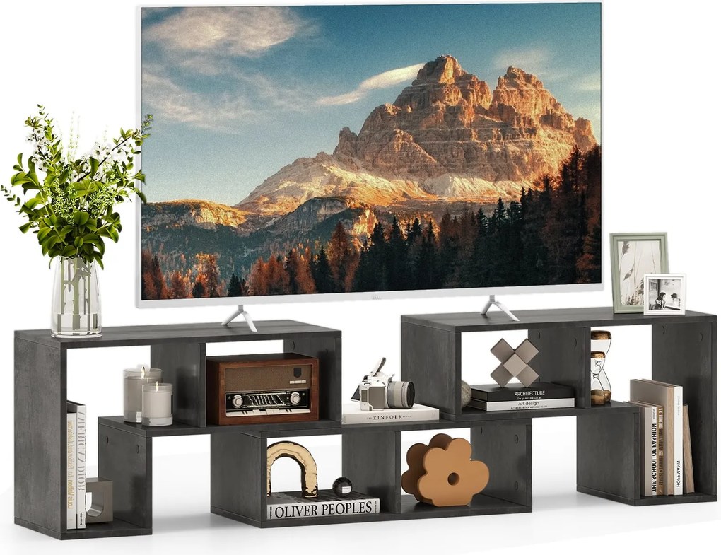 Costway 3dílná dřevěná TV skříňka pro TV do 65" Volně kombinovatelný