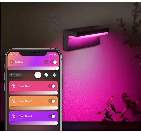 Philips 17456/30/P7 - LED RGB Venkovní nástěnné svítidlo Hue NYRO LED/13,5W/230V