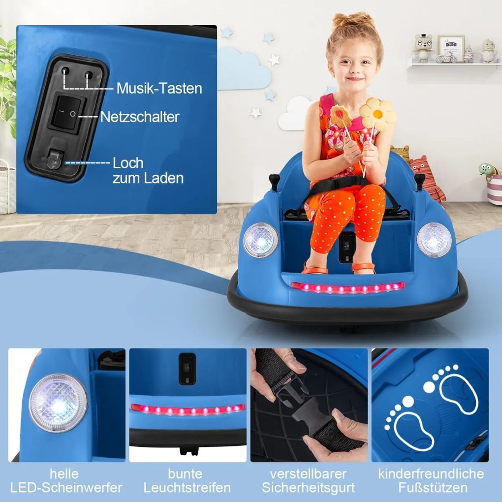 Costway 12V Bumper Car Dětské elektrické auto do nárazníku