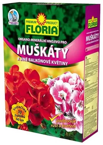 Hnojivo pro muškáty a balkónové rostliny FLORIA 2,5kg