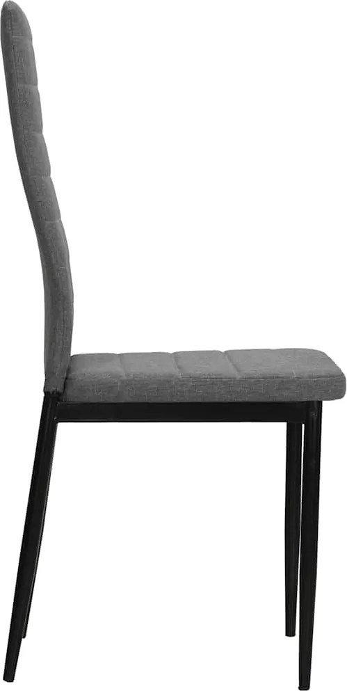 Jídelní židle 4 ks světle šedé textil 246182