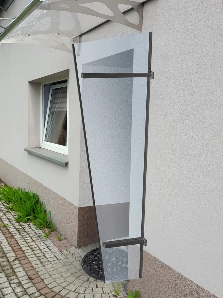 LANIT PLAST, s.r.o. boční stěna LANITPLAST UNI antracit / PLEXI LG2185
