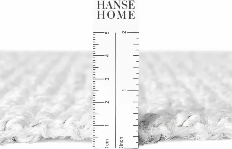 Hanse Home, Kusový koberec Jaipur 106325 White kruh, 200x200 (průměr) kruh, bílá, chodba / předsíň