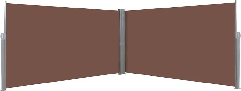 Zatahovací boční markýza / zástěna 160 x 600 cm hnědá 143681