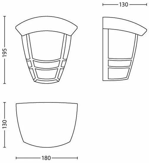 Philips 15387/30/16 - Venkovní nástěnné svítidlo MYGARDEN CREEK 1xE27/60W/230V IP44