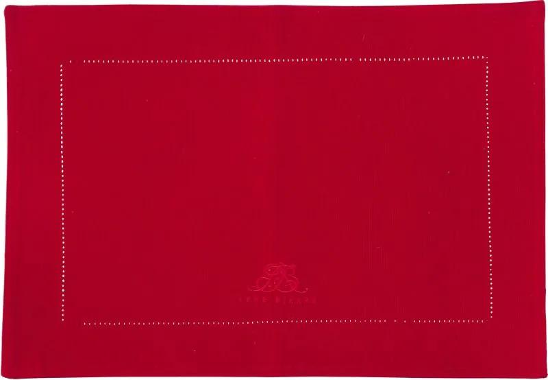 LENE BJERRE Bavlněné prostírání MERCY, červené, 48 x 34 cm
