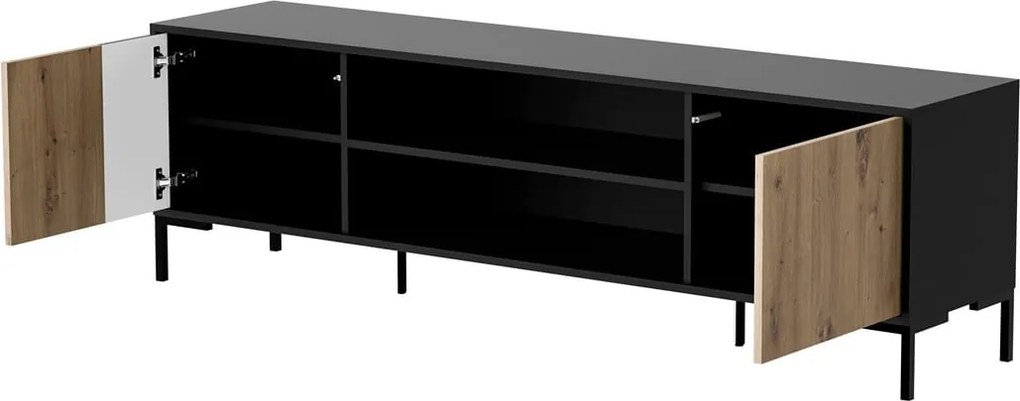 TV stolek Merci 180 cm černý/dub artisan