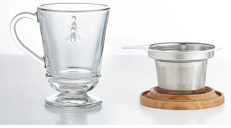 Skleněný hrnek se sítkem 270 ml Abeille – La Rochére