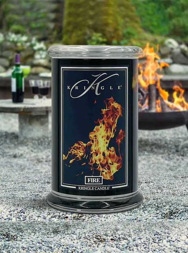 Kringle Candle svíčka Reserve Fire (sójový vosk), 623 g