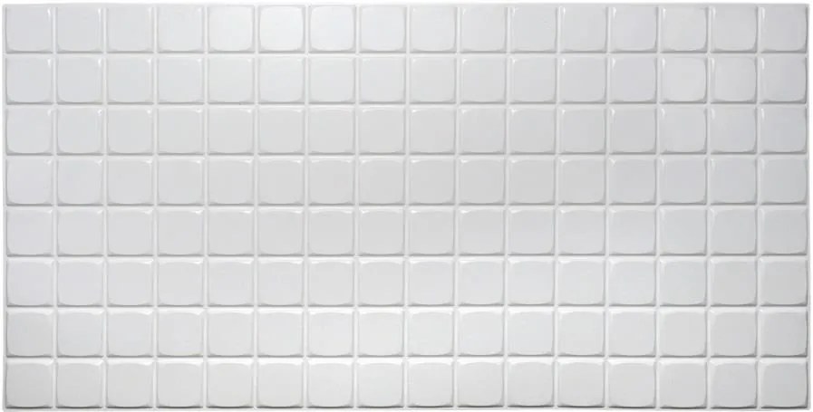 Obkladové panely 3D PVC TP10009957, rozměr 960 x 480 mm, mozaika bílá malá, GRACE