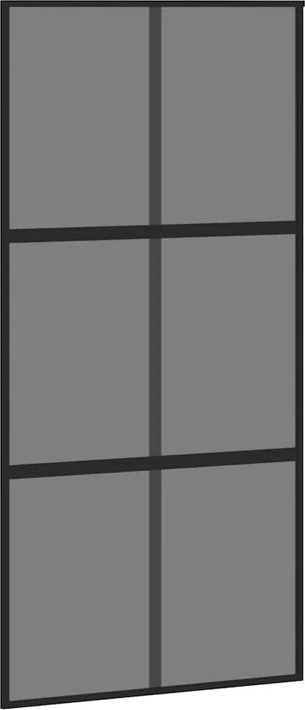 Posuvné dveře se sadou kování černé 102,5x205 cm Tvrzené sklo 3375888
