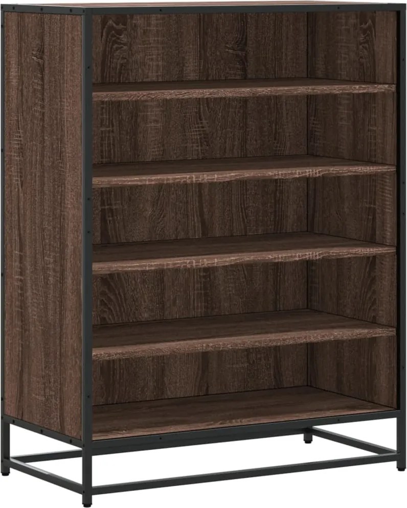 Botník hnědý dub 75 x 38 x 97,5 cm kompozitní dřevo a kov 3300874