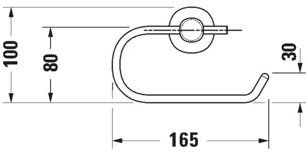 Duravit 99264600 - Držák toaletního papíru D-CODE matná černá