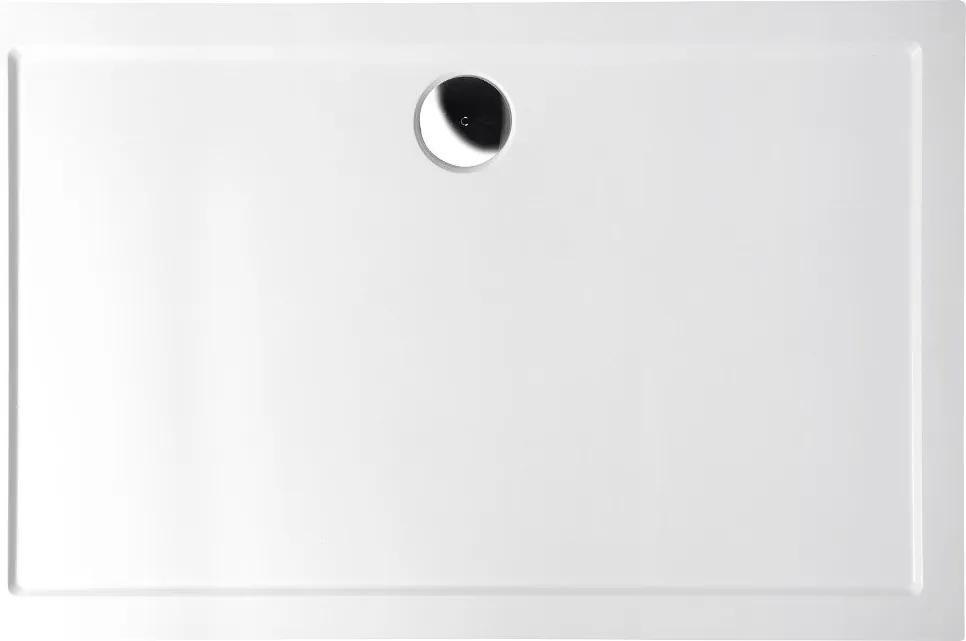 POLYSAN - KARIA sprchová vanička z litého mramoru, obdélník 110x90x4cm, bílá 59111