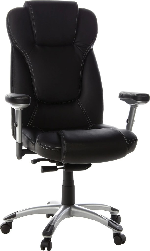 XXXLutz KANCELÁŘSKÉ KŘESLO, vzhled kůže, černá, barvy stříbra MID.YOU - Online Only kancelářské židle - 001918005901