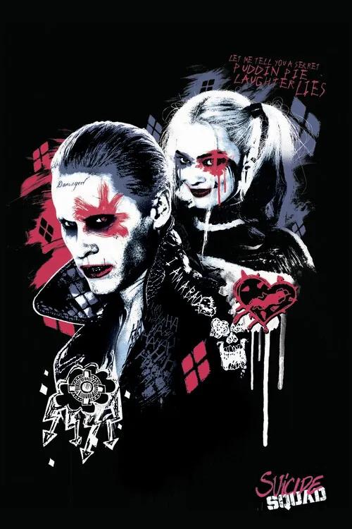 Umělecký tisk Sebevražedný oddíl - Harley a Joker