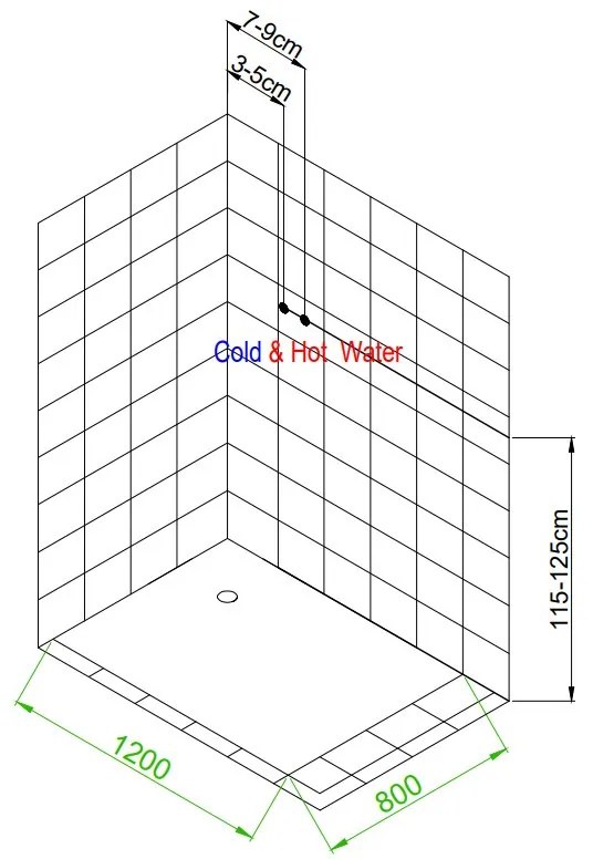BPS-koupelny Hydromasážní box HYD-AL120 pravý, 120x80 cm, černá/transparent