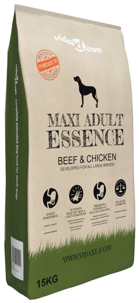 170492 vidaXL Granule pro psy Maxi Adult Essence Beef &amp; Chicken 15 kg