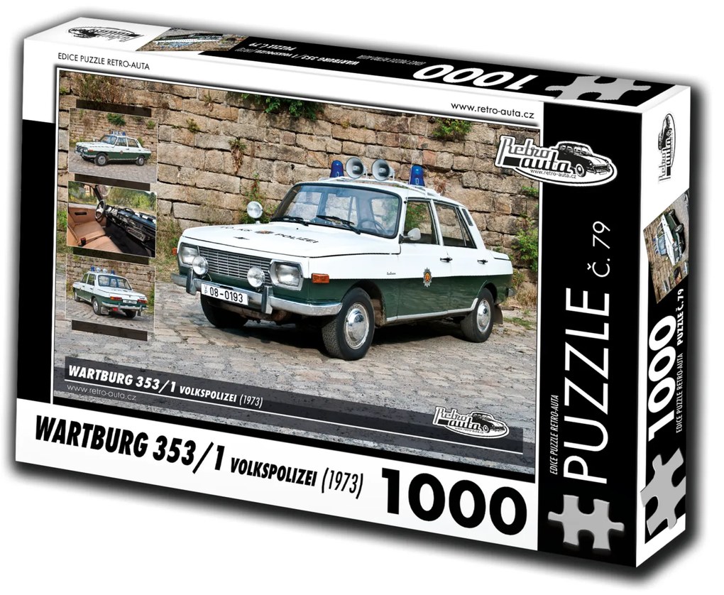 Retro-auta puzzle č. 79 wartburg 353,1 volkspolizei (1973) 1000 dílků