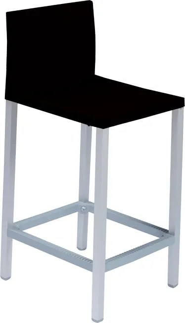 GABER - Barová židle LIBERTY - nízká, černá/hliník